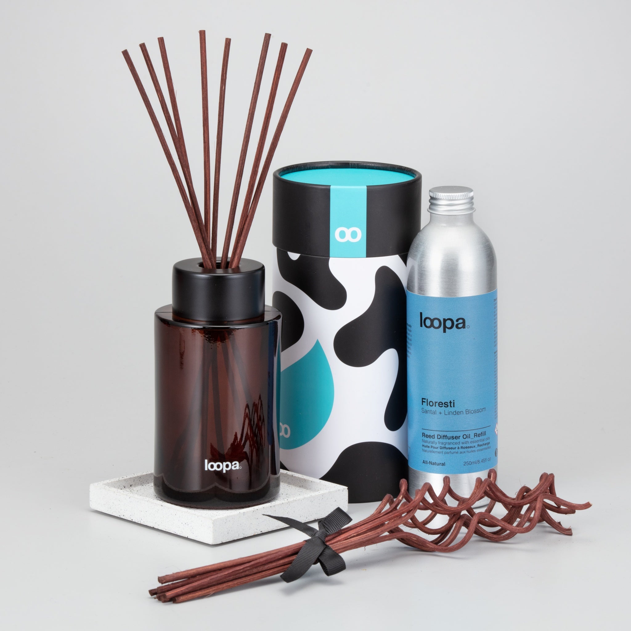 Reed Diffuser Starter Set, 250ml, Santal + Linden Blossom (Floresti ...